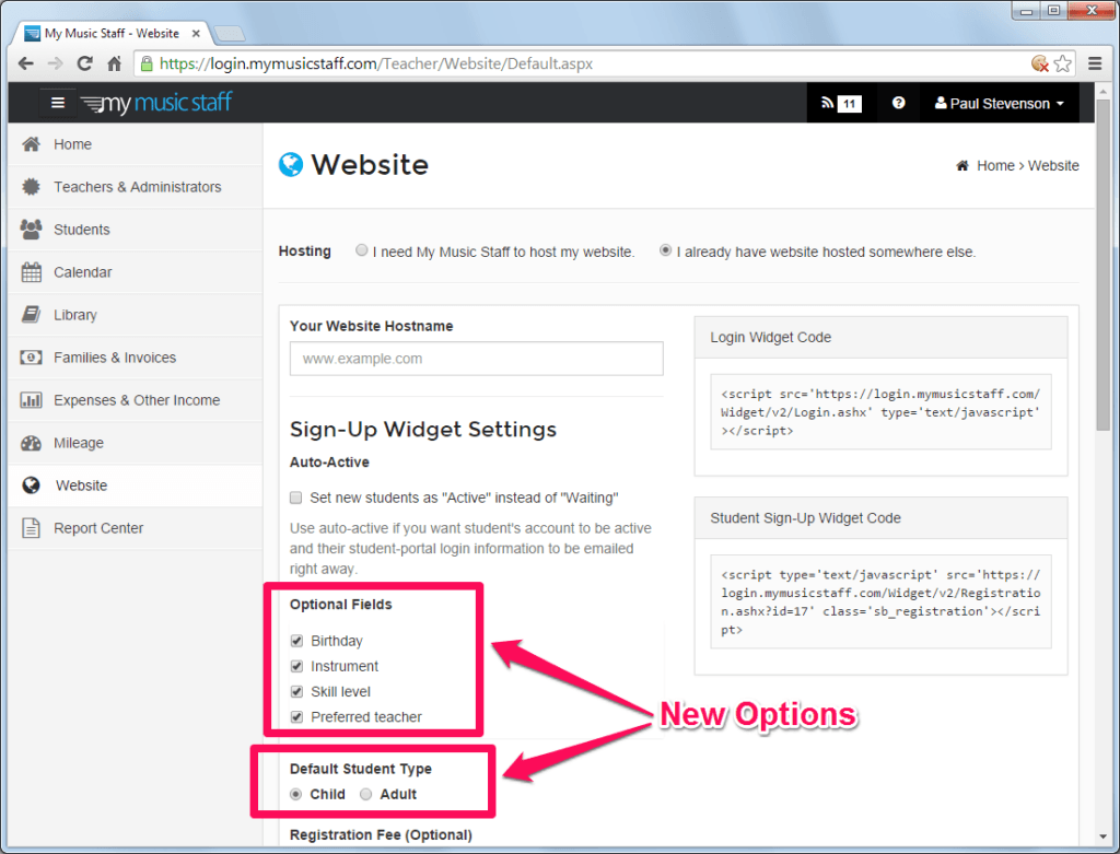 My Music Staff - Product Features - New Student Sign-up Options and an ...